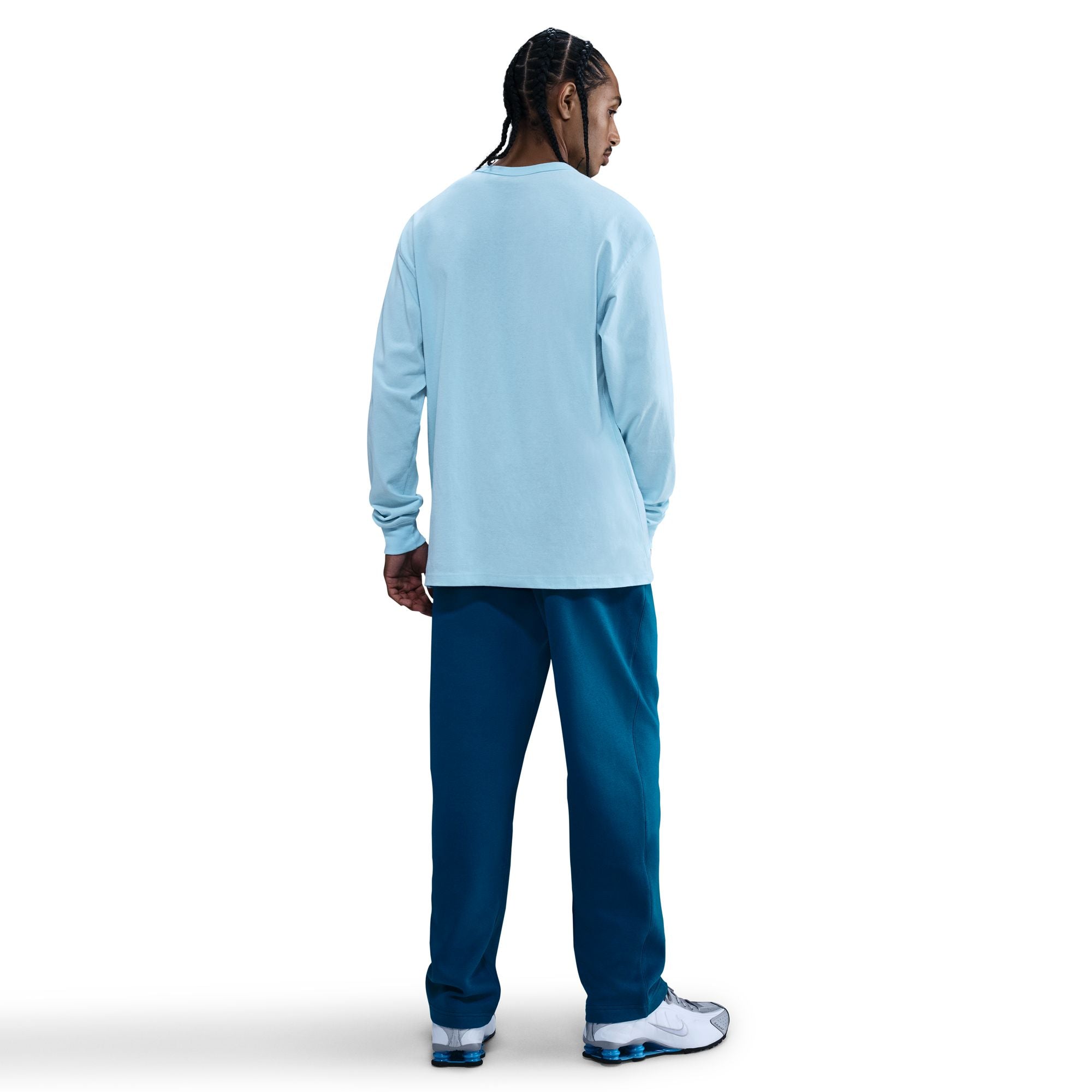 Nike Mens Open Hem Fleece Sweatpants - Green Abyss - Denim Exchange